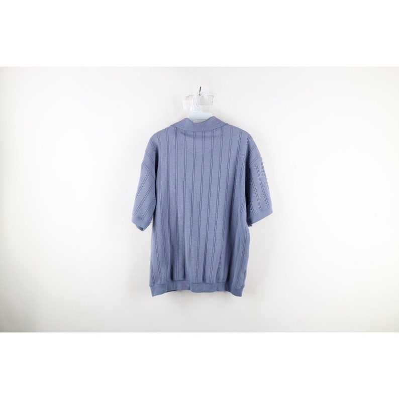 90s Streetwear Mens Large Faded Striped Collared Pullover Polo Shirt ...