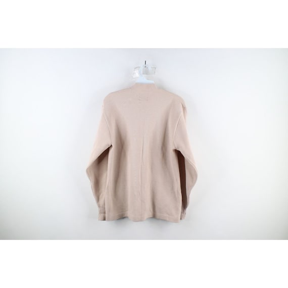 50s 60s Mens 42 Blank Knit Kurt Cobain Cardigan Sweat… - Gem