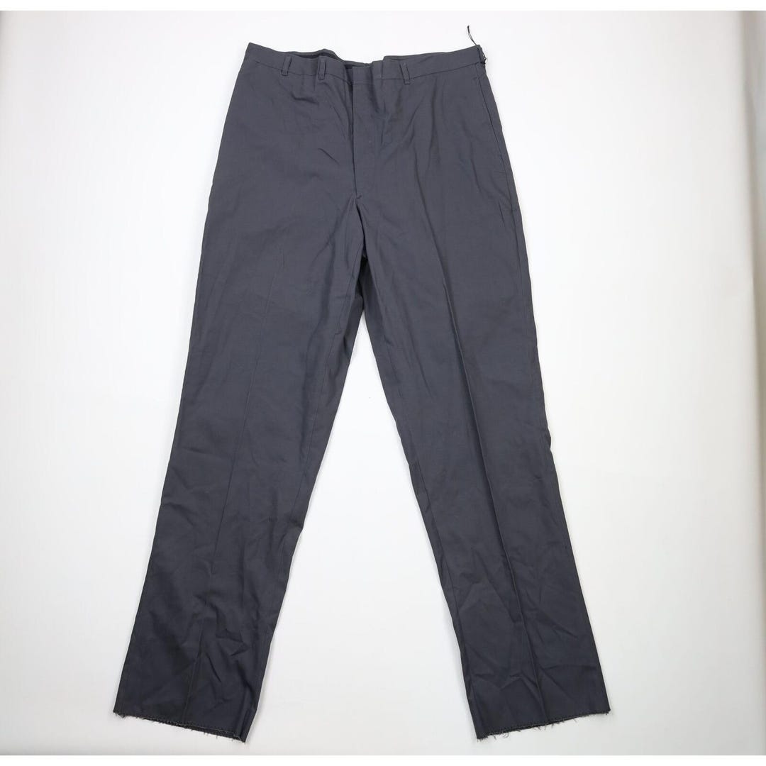 NOS Vintage 50s Streetwear Mens 42x38 Flat Front Cotton Chino Pants ...