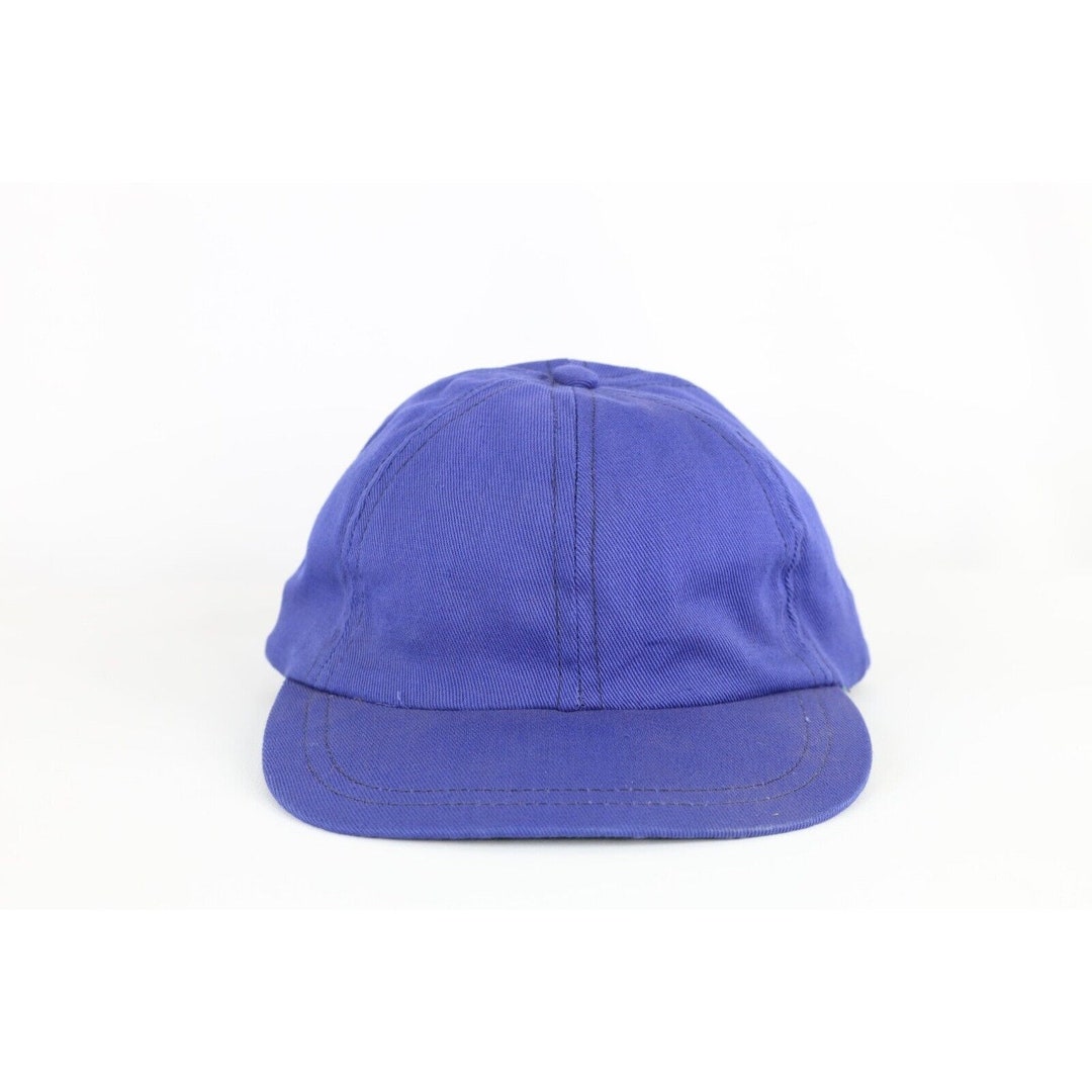 NOS Vintage 60s Streetwear Blank Leather Lined Fitted Baseball Hat Cap ...