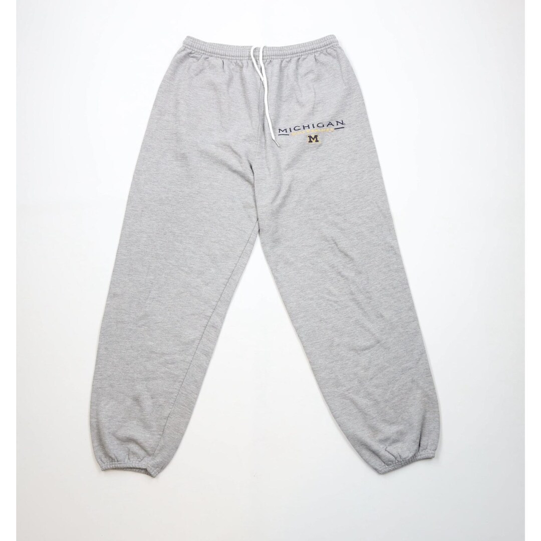 90s Mens Large Distressed Spell Out University of Michigan Sweatpants ...