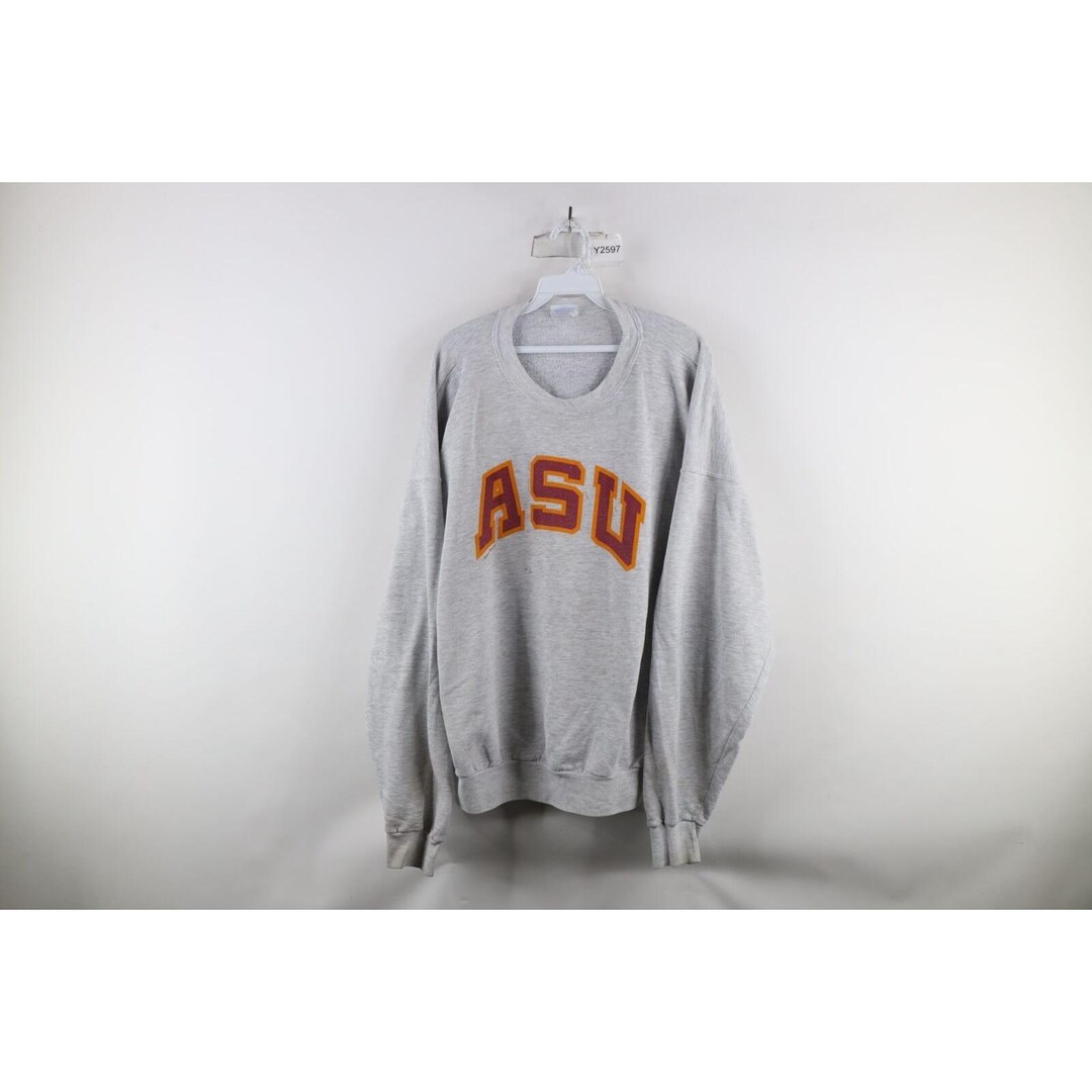 90s Mens 2XL Distressed Arizona State University Crewneck Sweatshirt ...