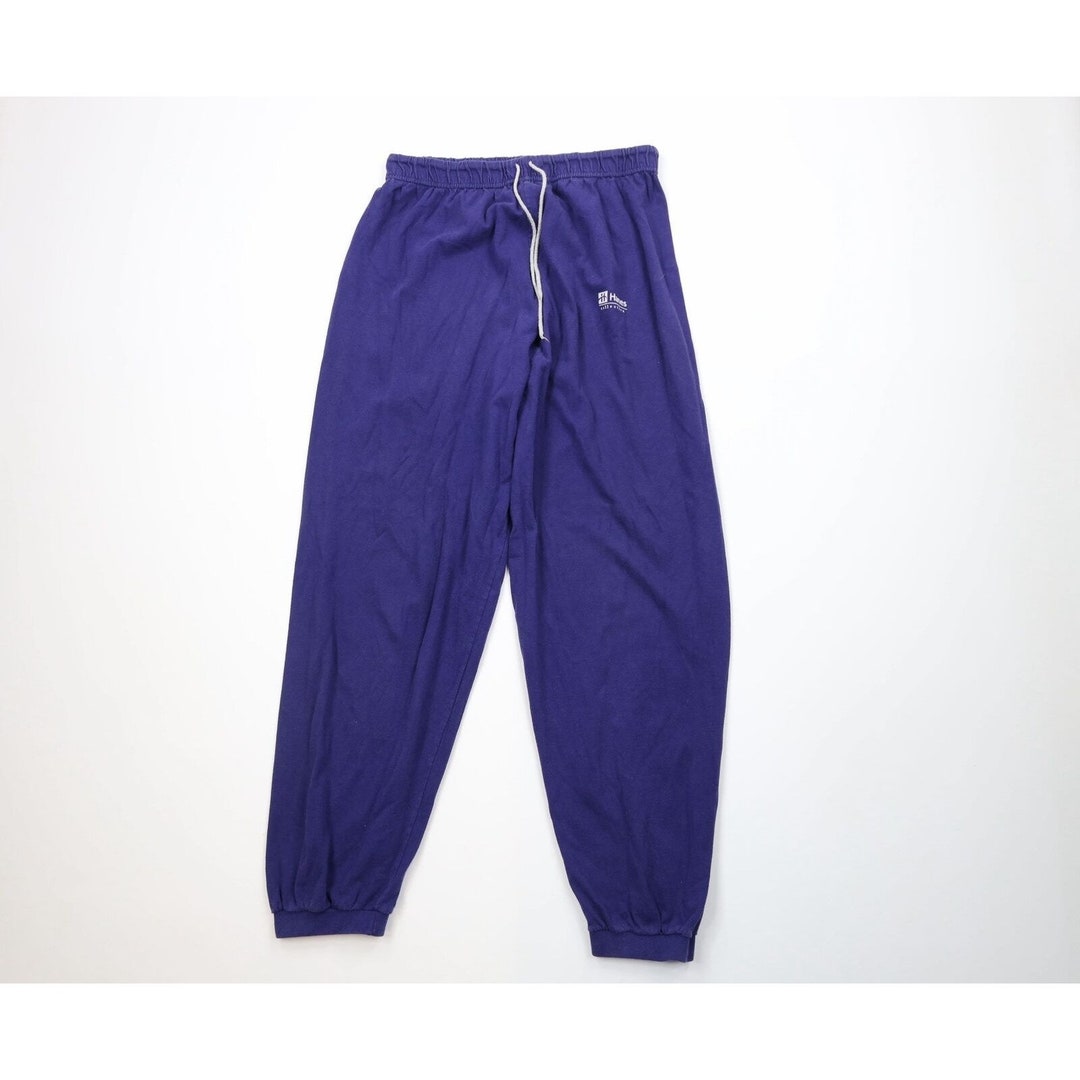 90s Streetwear Mens Large Faded Lightweight Sweatpants Joggers Blue ...