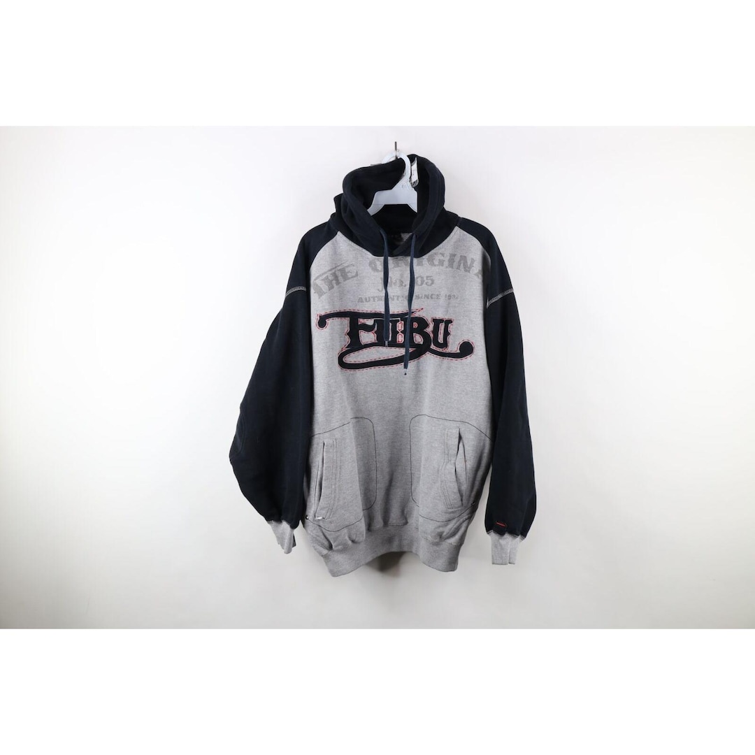 90s FUBU Mens Large Faded Spell Out Script Baggy Heavyweight Hoodie, Vintage Fubu Heavyweight ...