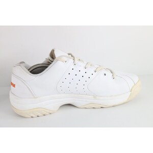 90s Converse Mens 10 Distressed Spell Out Leather Shell Toe Shoes White ...