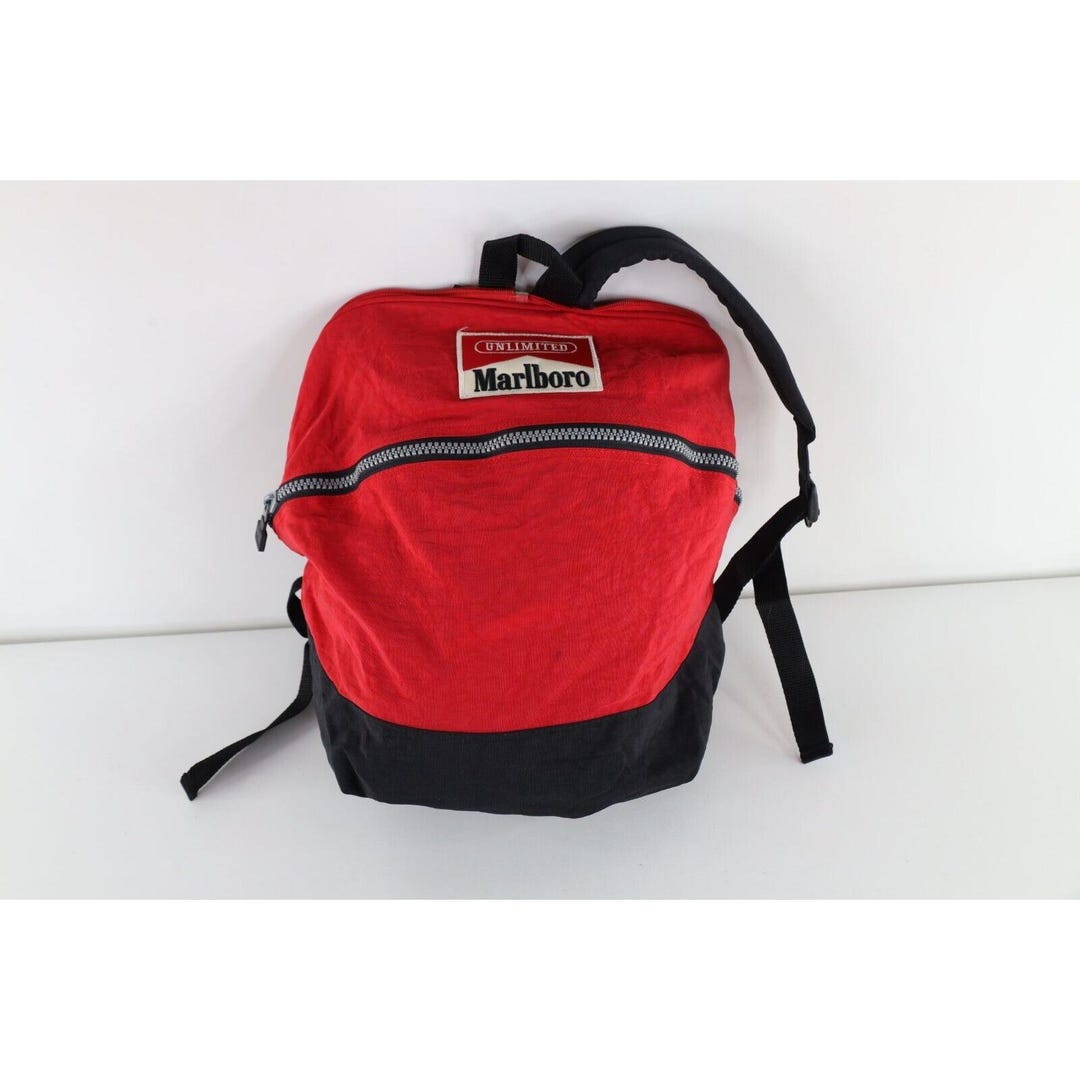 90s Marlboro Unlimited Spell Out Color Block Backpack Book Bag Carry on ...