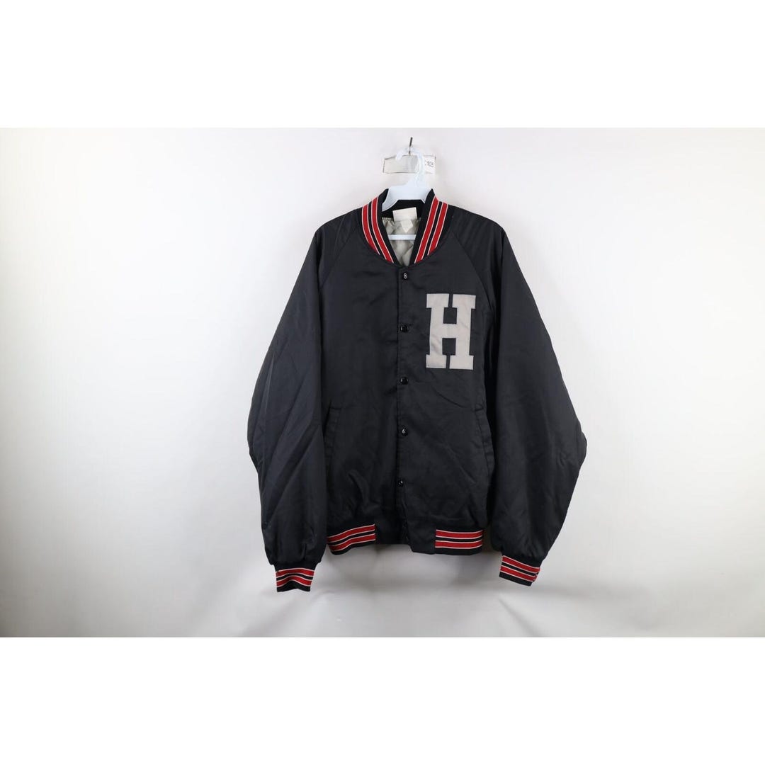 90s Mens Large Distressed University of Houston Baseball Varsity Jacket ...