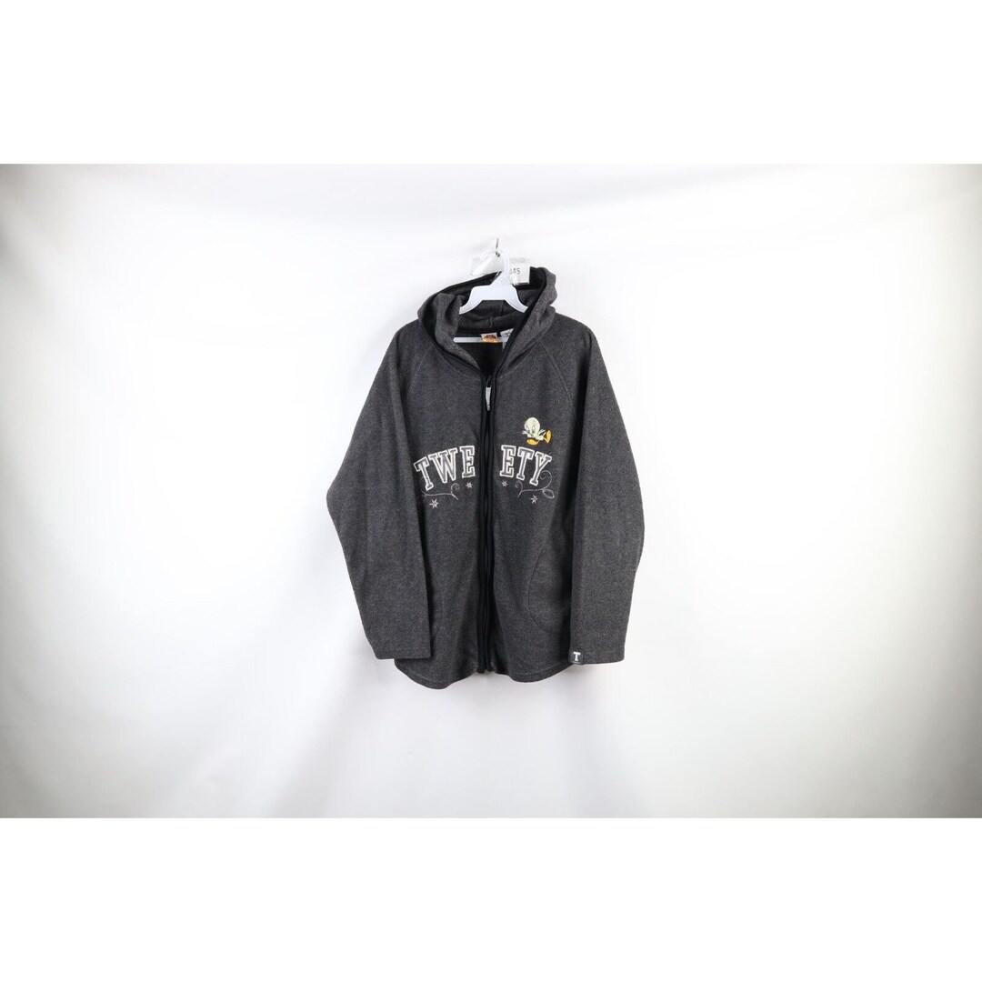 90s Looney Tunes Womens 14W / 16W Spell Out Tweety Bird Fleece - Etsy