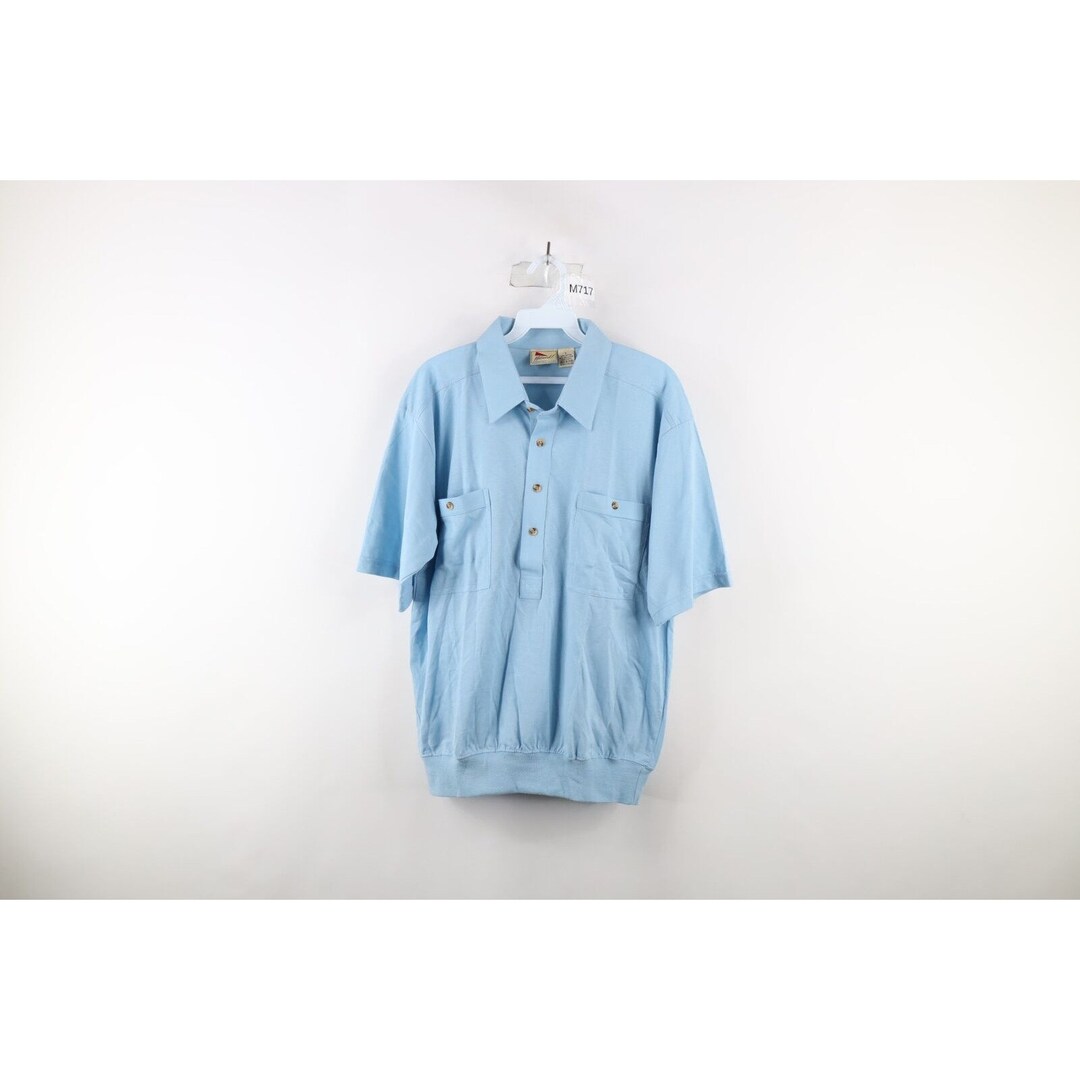 70s Streetwear Mens Large Faded Collared Pullover Polo Shirt Carolina ...