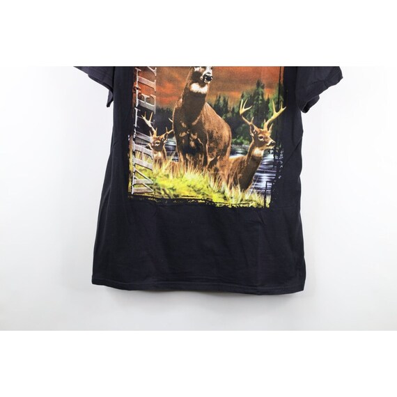 90s Mens Large Faded Spell Out Whitetail Deer Buck Na… - Gem