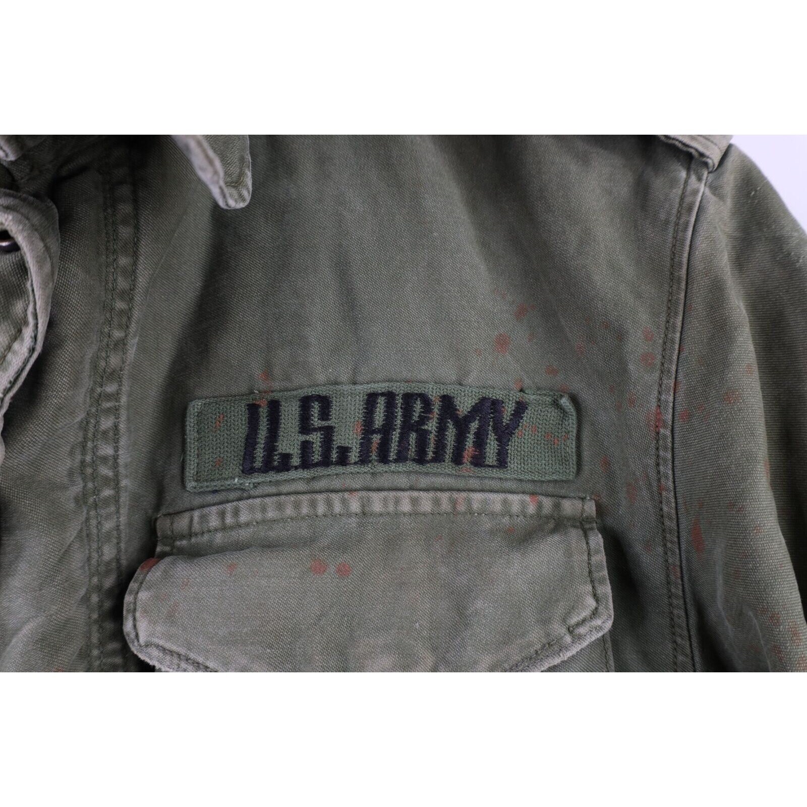 60s Vietnam War Mens Small Thrashed 1964 M-51 OG-107 Field Jacket Green ...