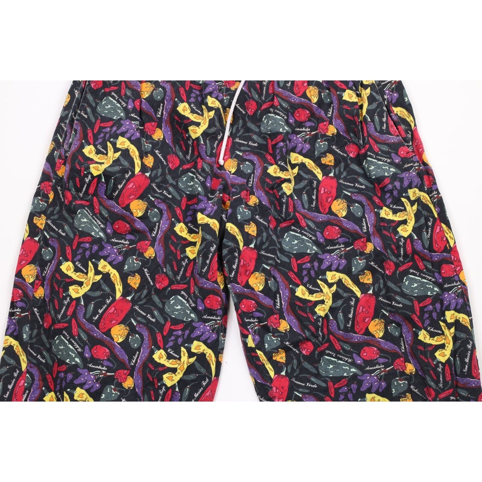 90s Streetwear Mens Medium Faded All Over Print Chili Peppers Pants ...