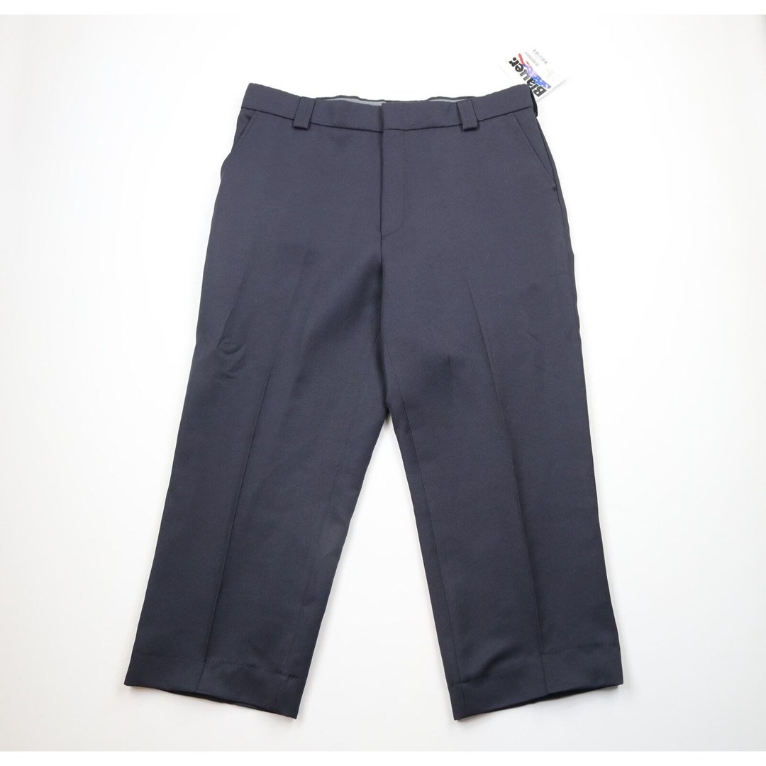 Deadstock Vintage 90s Blauer Mens 42x29 Knit Wide Leg Uniform Pants ...