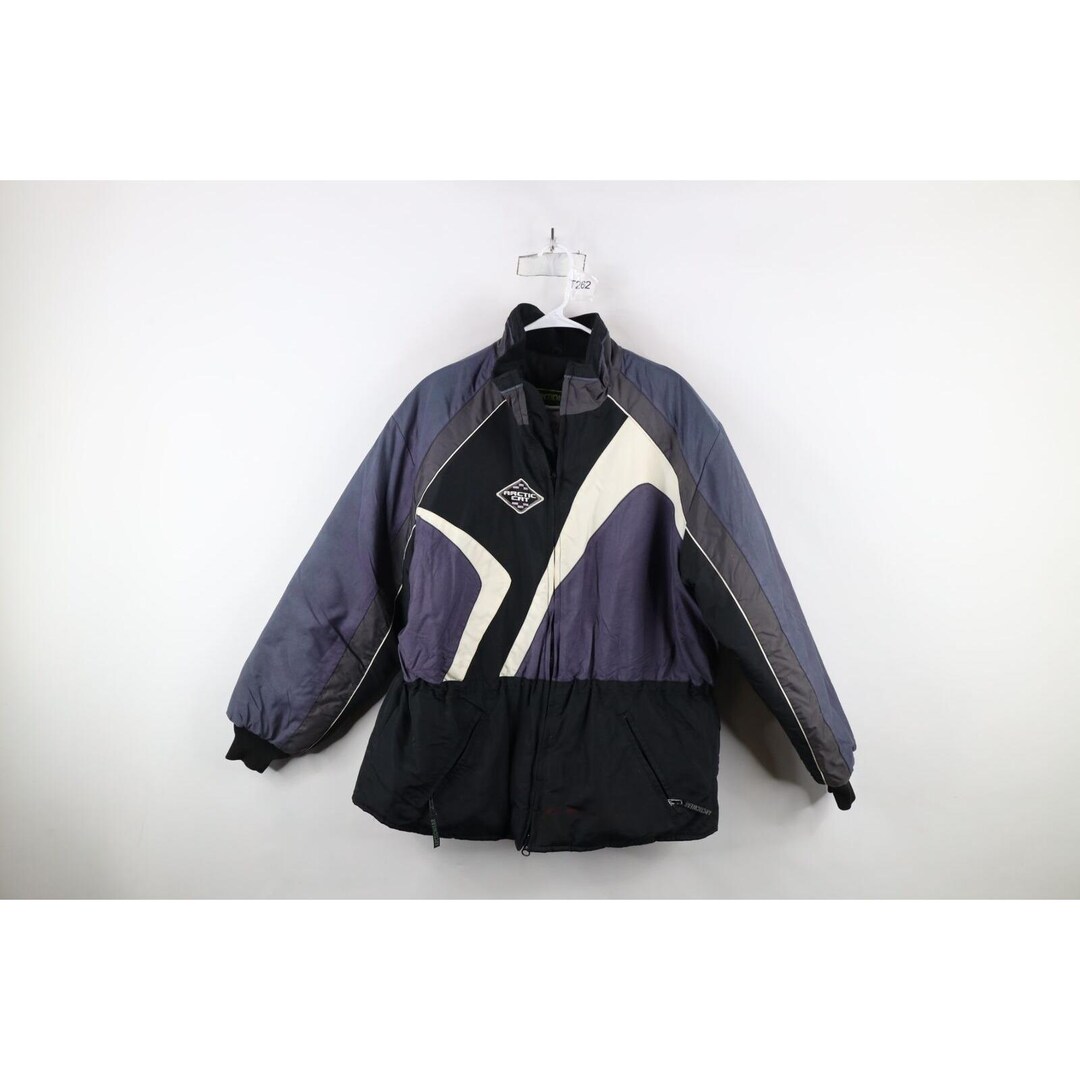 90s Arctic Cat Arctic Wear Womens XL Distressed Spell Out Puffer Jacket ...