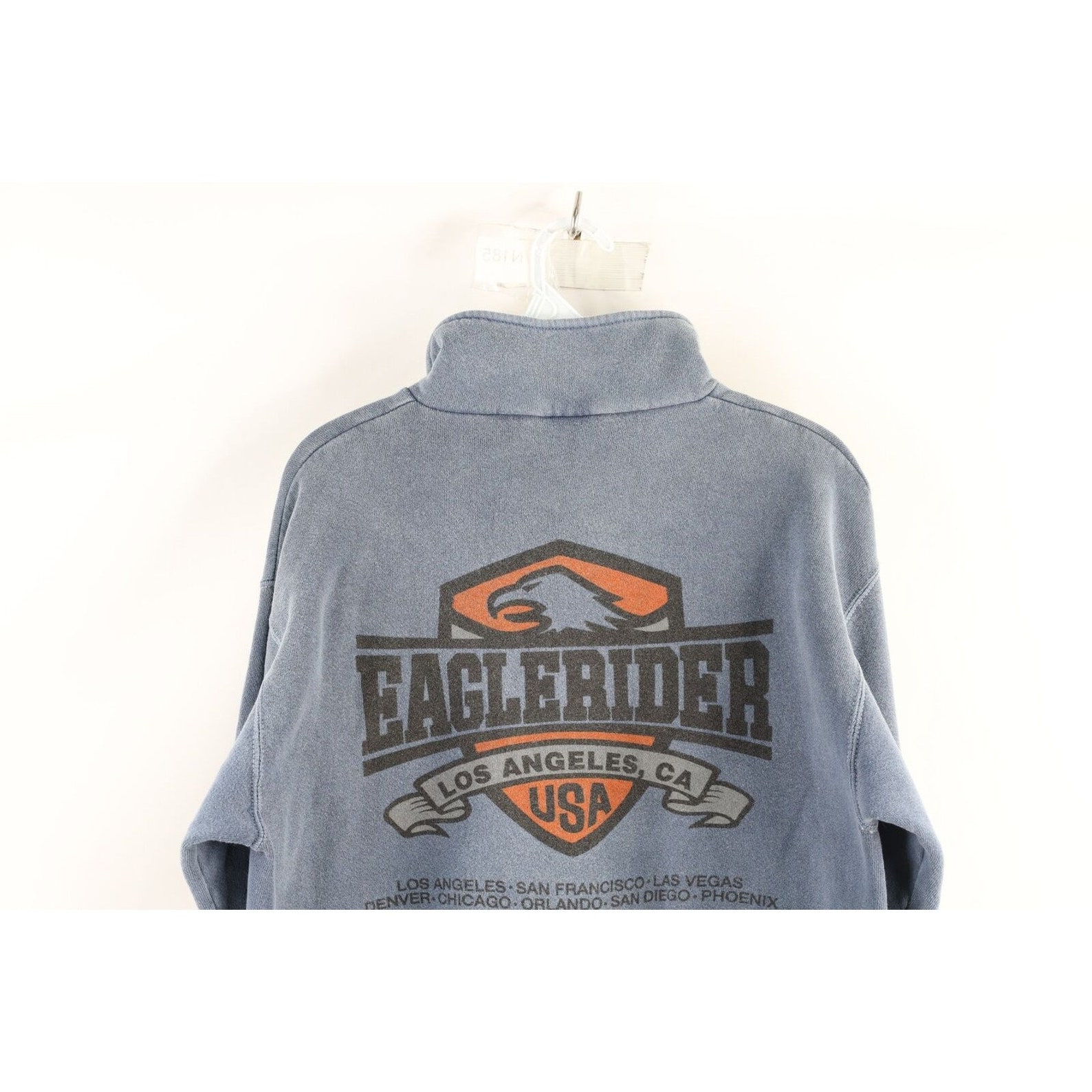 90s Mens M Faded Eaglerider Los Angeles Motorcycle Half Zip - Etsy