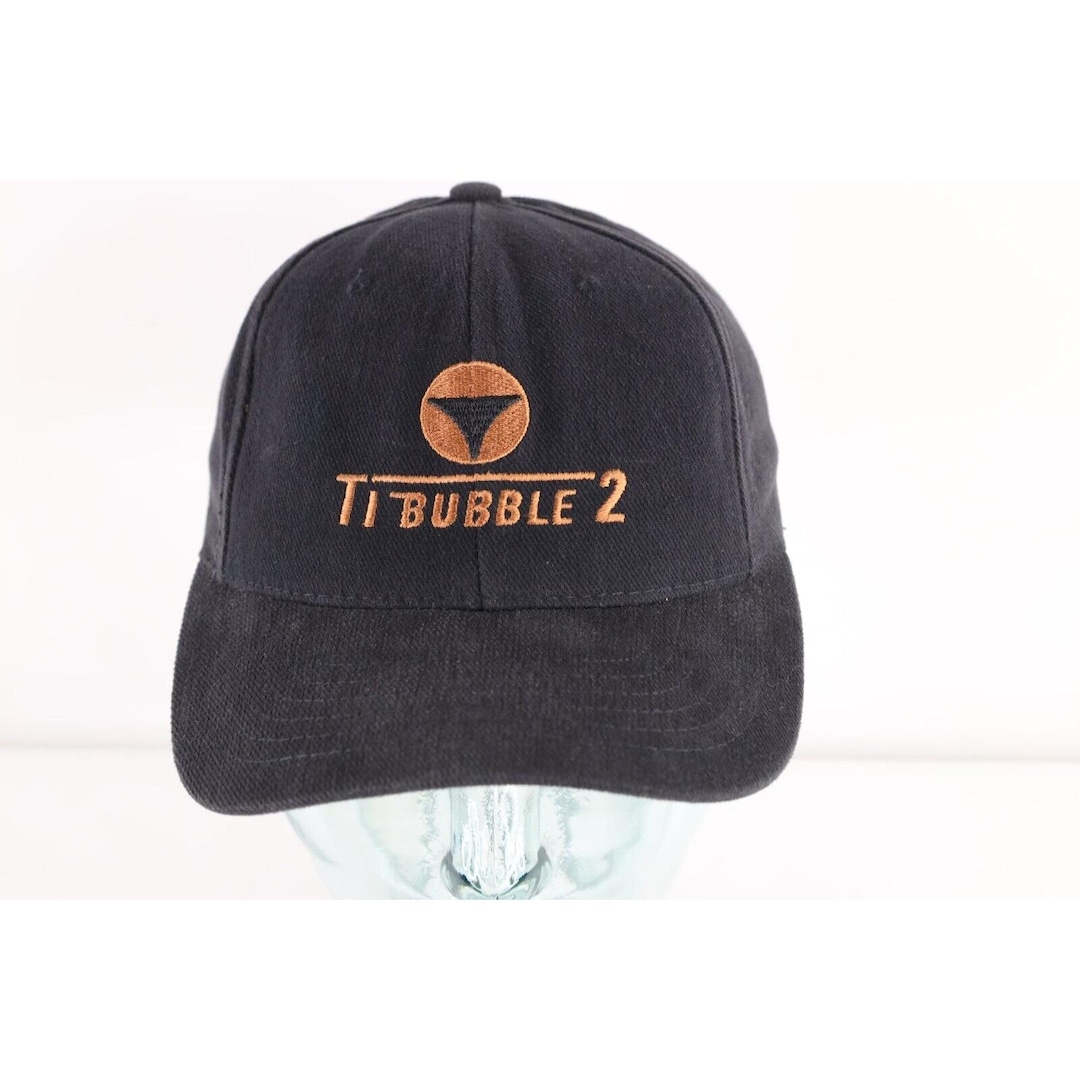 90s Faded Spell Out Taylormade TI Bubble 2 Golf Leather Strapback Hat ...