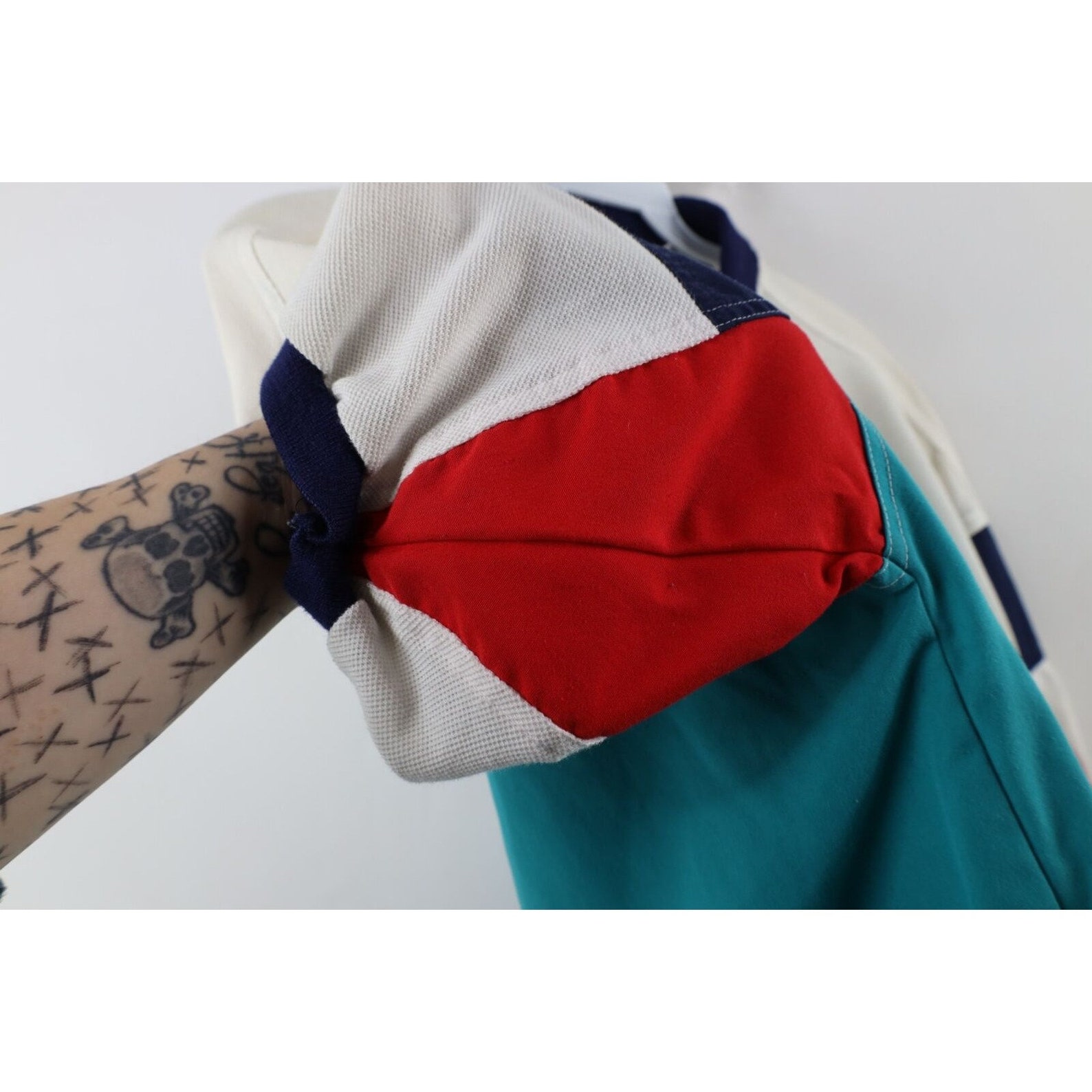 90s Pierre Cardin Mens Large Faded Color Block Collared Pullover Polo ...