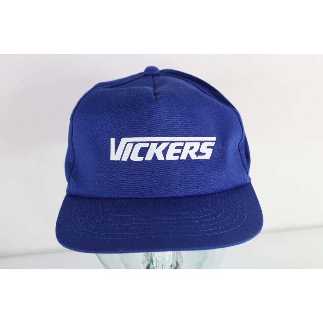 90s Spell Out Vickers Technical Training Center Snapback Hat Cap Blue ...