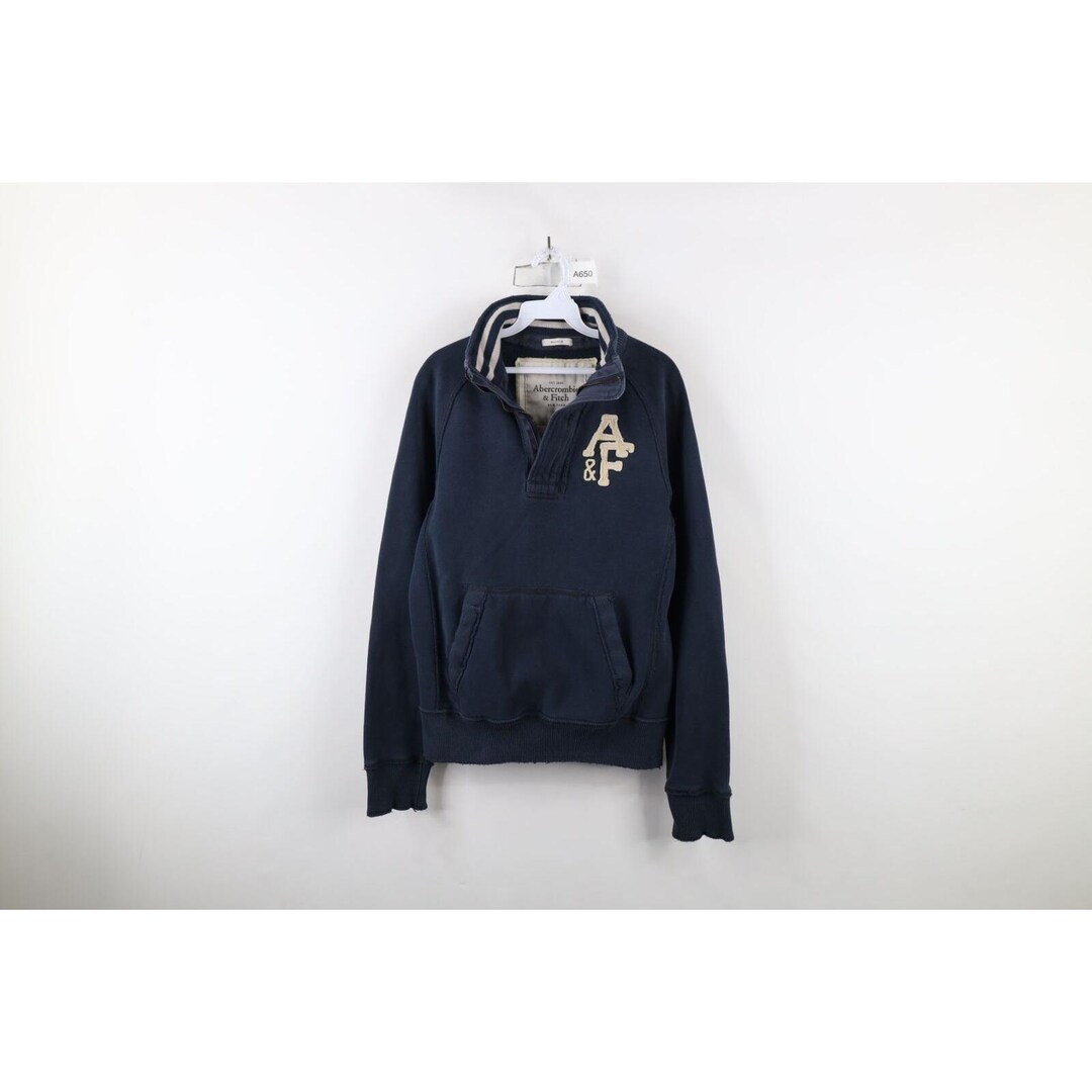 90s Y2K Abercrombie & Fitch Mens M Muscle Heavyweight Half Zip Sweatshirt, Vintage Abercrombie ...