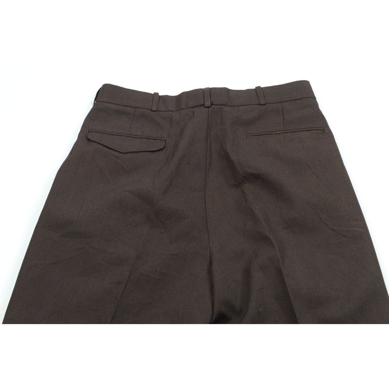 70s Streetwear Mens Size 30x32 Pleated Wide Leg Chino Pants Brown Plaid ...