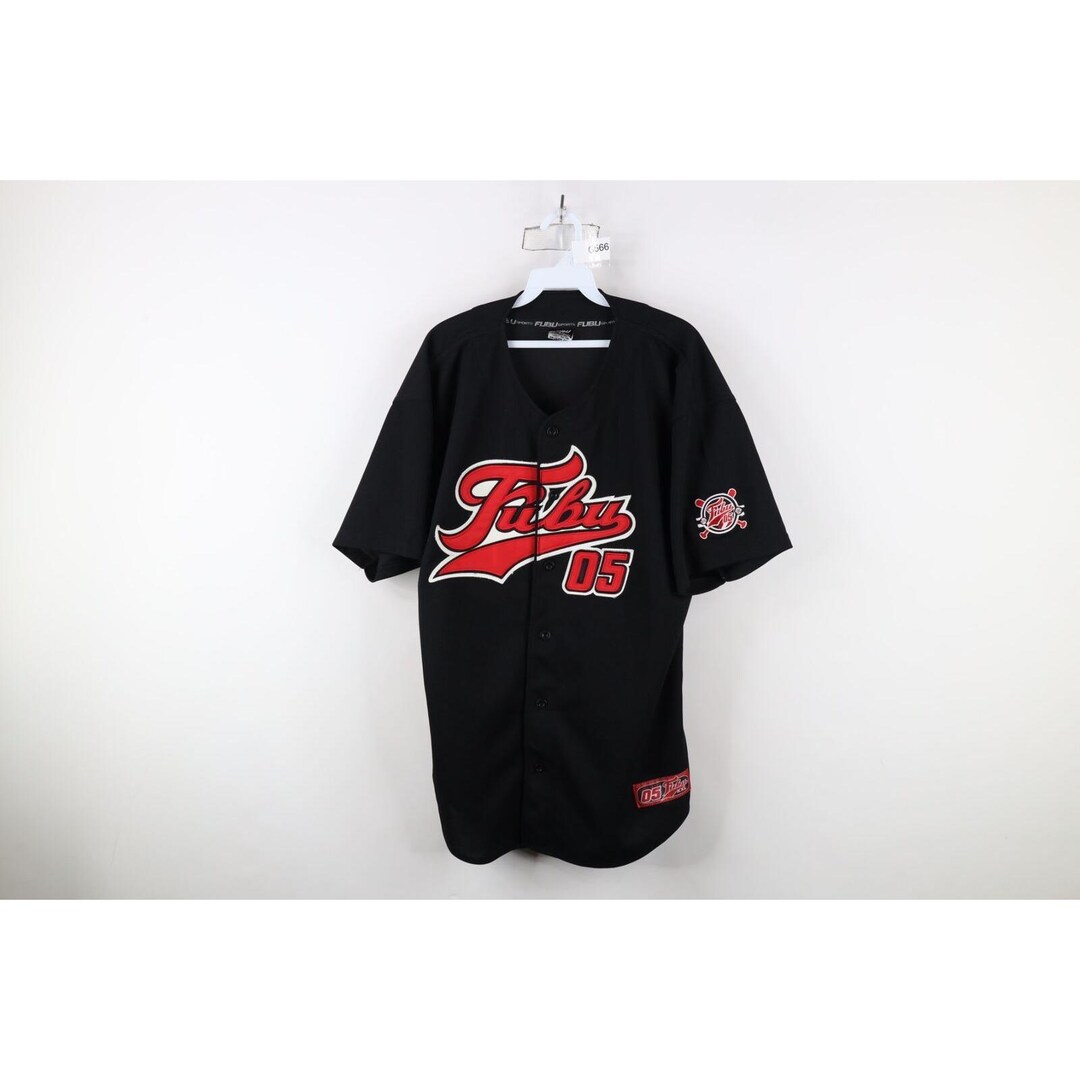 90s Y2K FUBU Mens Large Spell Out Script Baggy Baseball Jersey Shirt, Vintage Fubu Baseball ...