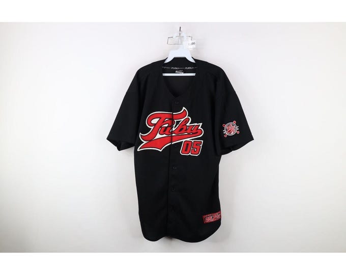 90s Y2K FUBU Mens Large Spell Out Script Baggy Baseball Jersey Shirt, Vintage Fubu Baseball ...