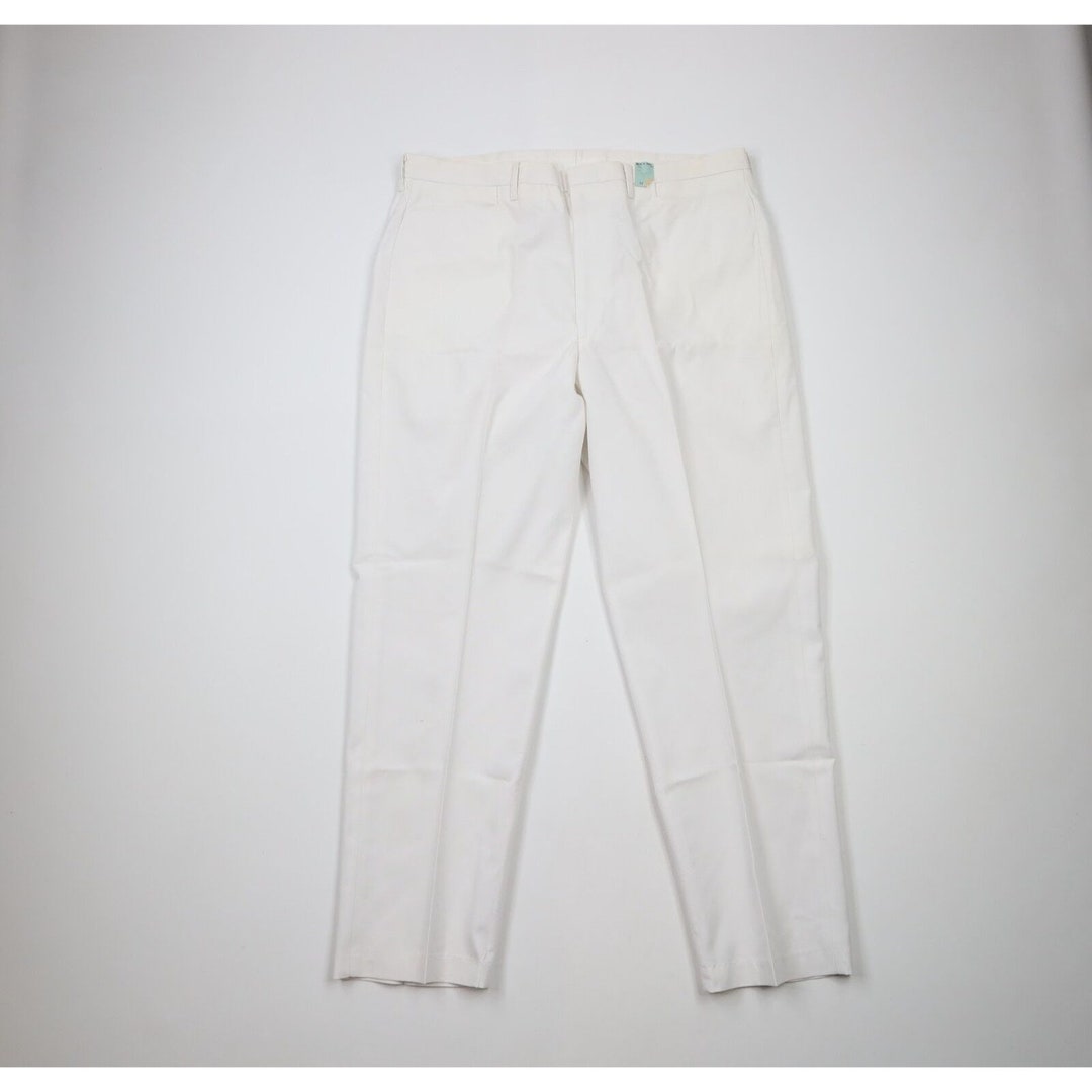 Deadstock Vintage 50s Streetwear Mens 38x30 Flat Front Chino Pants ...