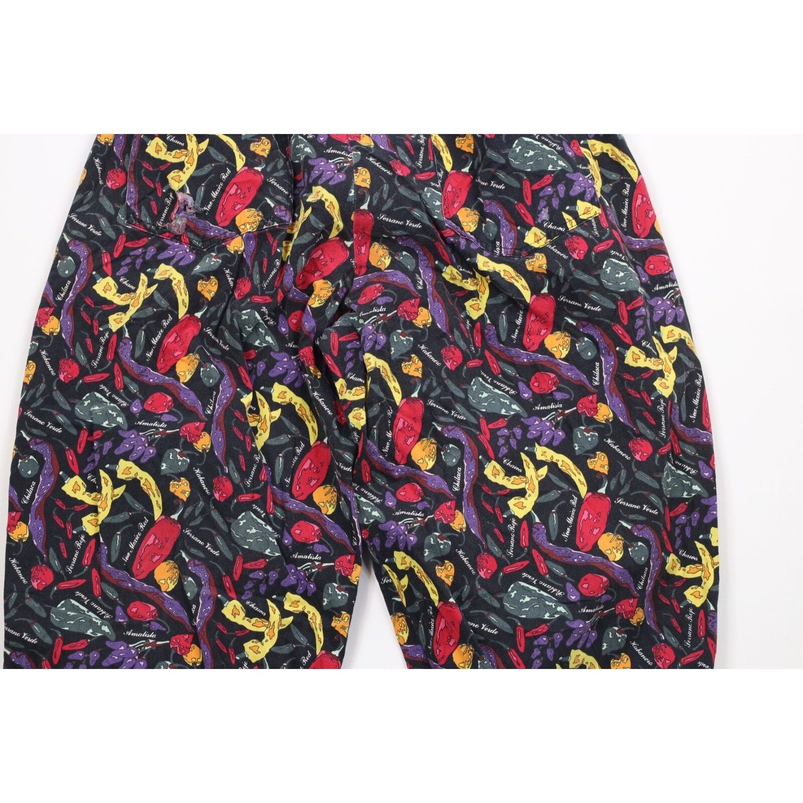 90s Streetwear Mens Medium Faded All Over Print Chili Peppers Pants ...