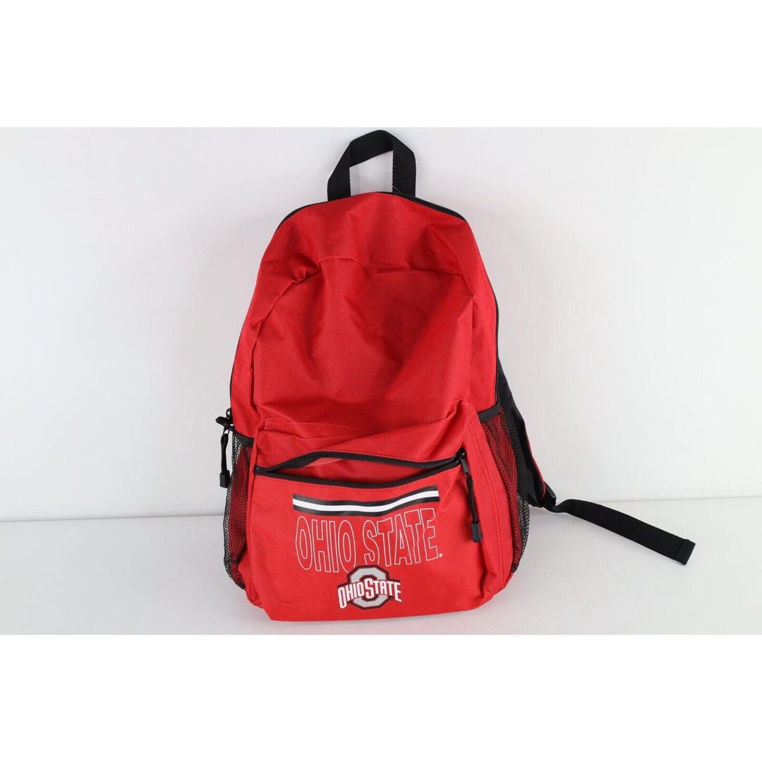90s Spell Out Ohio State University Football Backpack Book Bag Red ...
