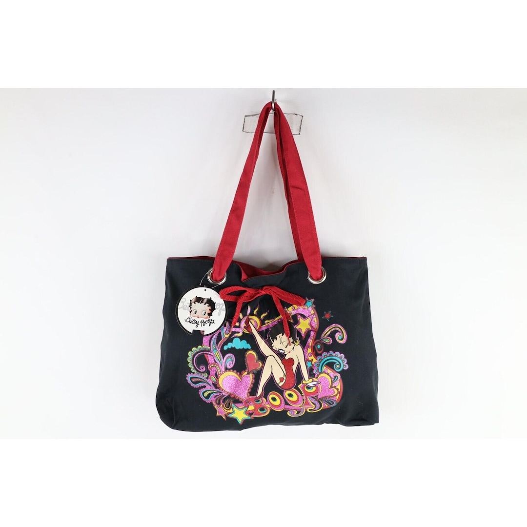 Deadstock Vintage Y2K Betty Boop Spell Out Flower Tie Handled Shoulder ...