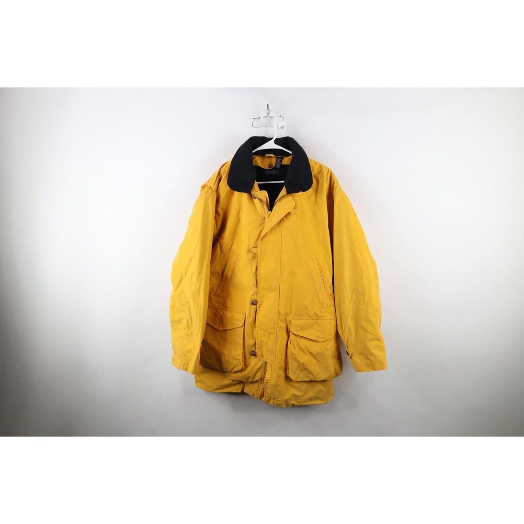 90s Streetwear Mens Large Heavyweight Wool Lined Looped Button Jacket ...