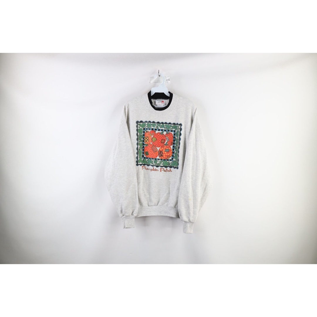 90s Streetwear Womens Large Spell Out Halloween Pumpkin Patch ...
