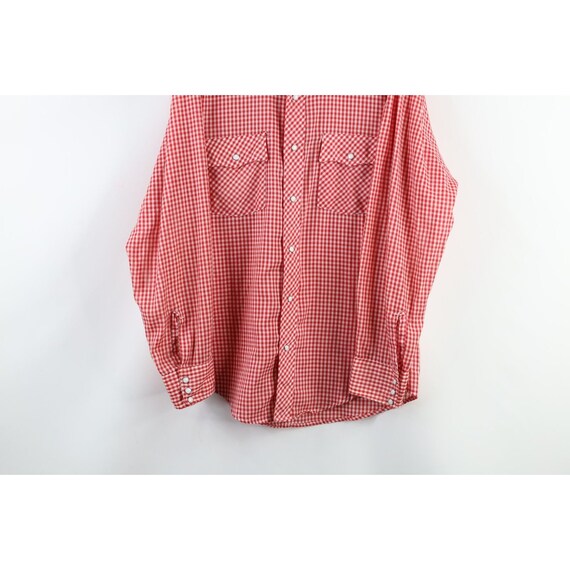 70s Rockabilly Mens Large Western Rodeo Snap Button S… - Gem