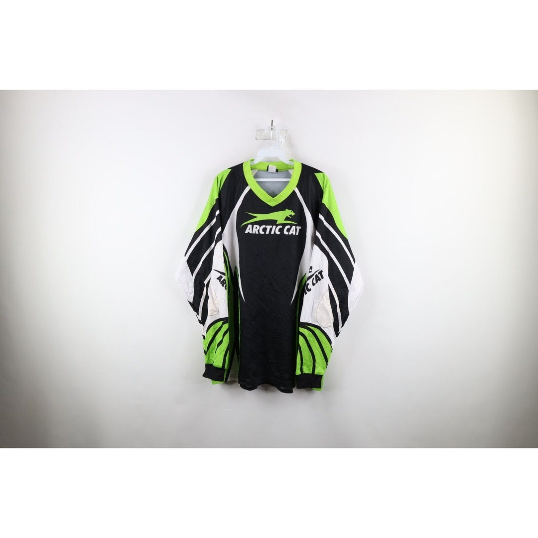 90s Arctic Cat Mens L Distressed Snowmobile Racing Long Sleeve Jersey ...