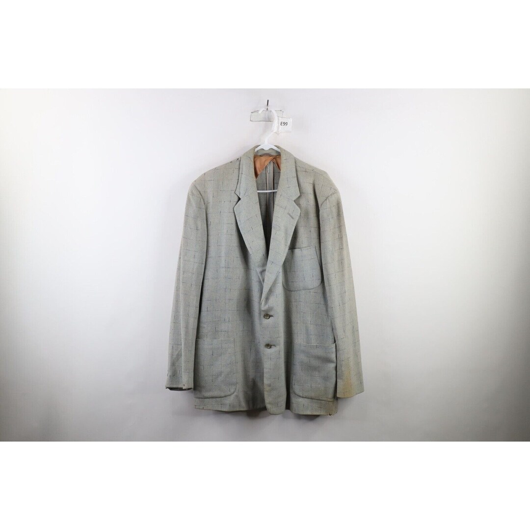 50s Rockabilly Mens 46 Extra Long Distressed Wool Atomic Fleck Blazer ...