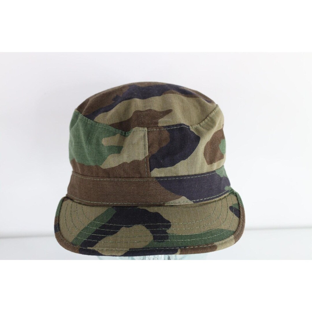 80s Military Issue Camouflage Combat Field Cap Hat Medium 7 1/4 USA ...