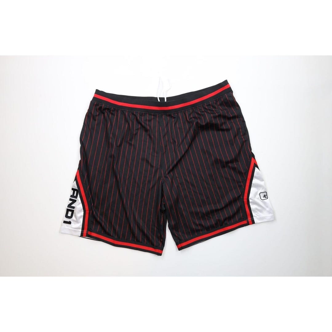 90s And1 and One Basketball Mens 4XL Spell Out Striped Basketball ...