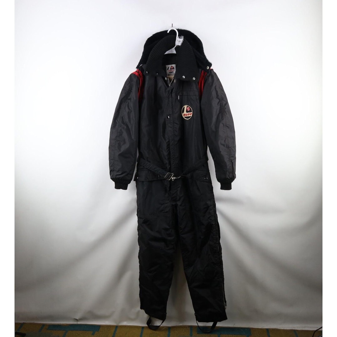 60s 70s Rupp Snowmobiles Mens Medium Spell Out Winter Racing Snow Suit ...