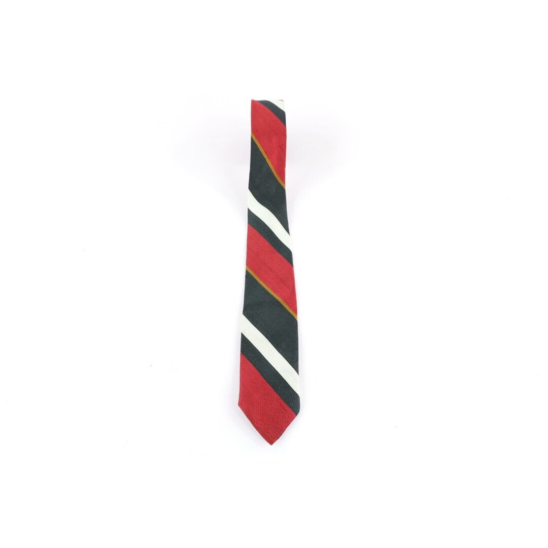 40s 50s Rockabilly Silk Striped Color Block Skinny Neck Tie Necktie USA ...