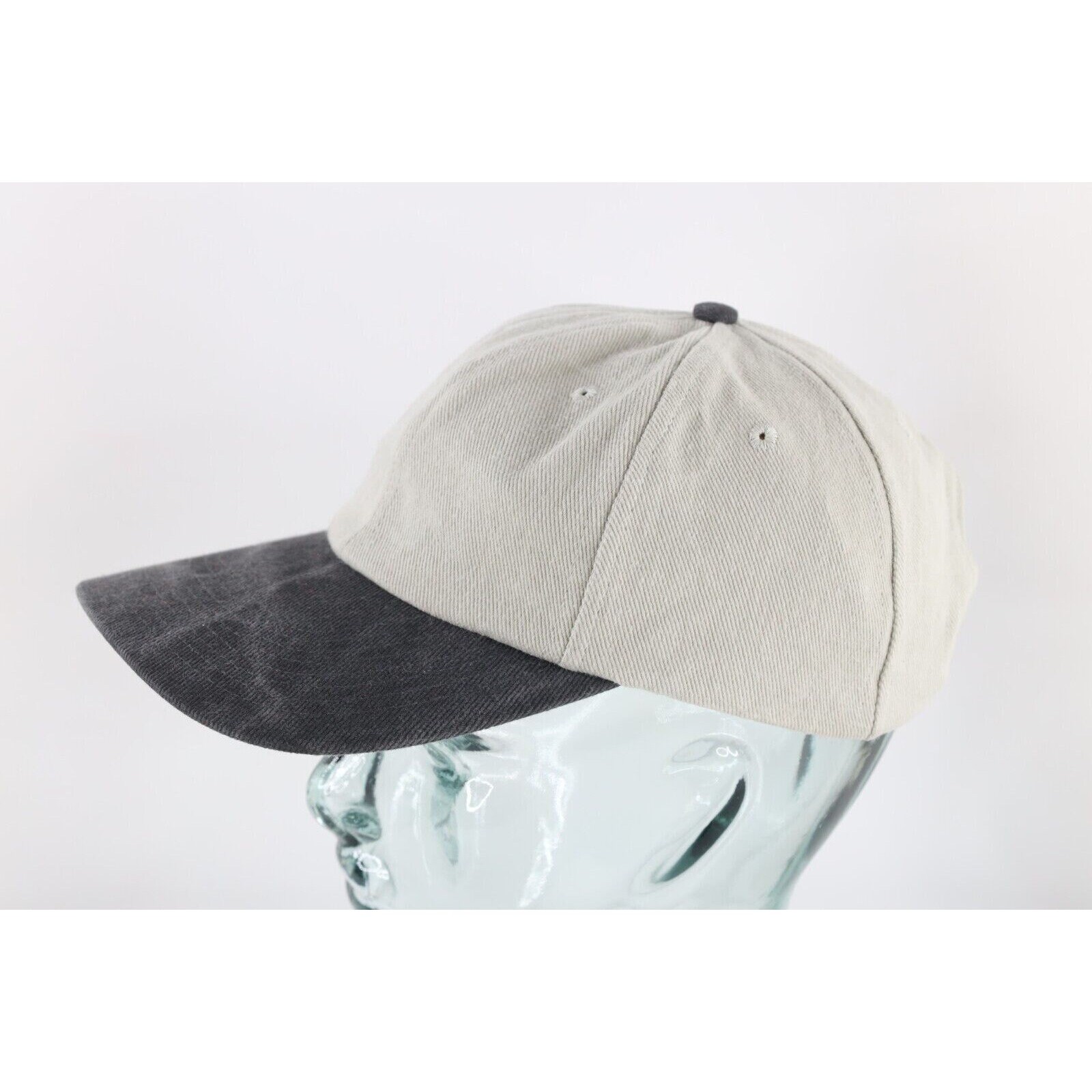 NOS Vintage 90s Streetwear Blank Color Block Stonewash Strapback Hat ...
