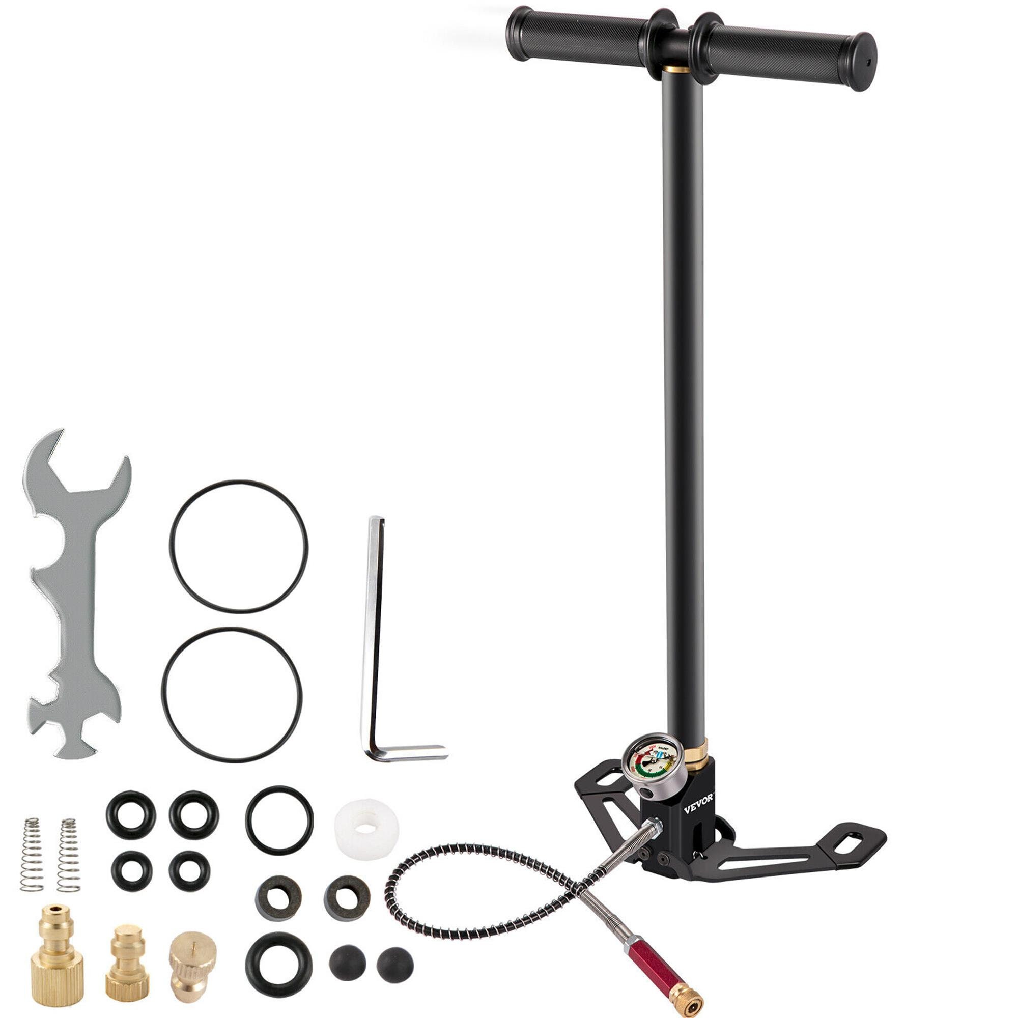 VEVOR High Pressure Hand Pump 3 Stage 4500psi Air Pump Tire Ball PCP ...