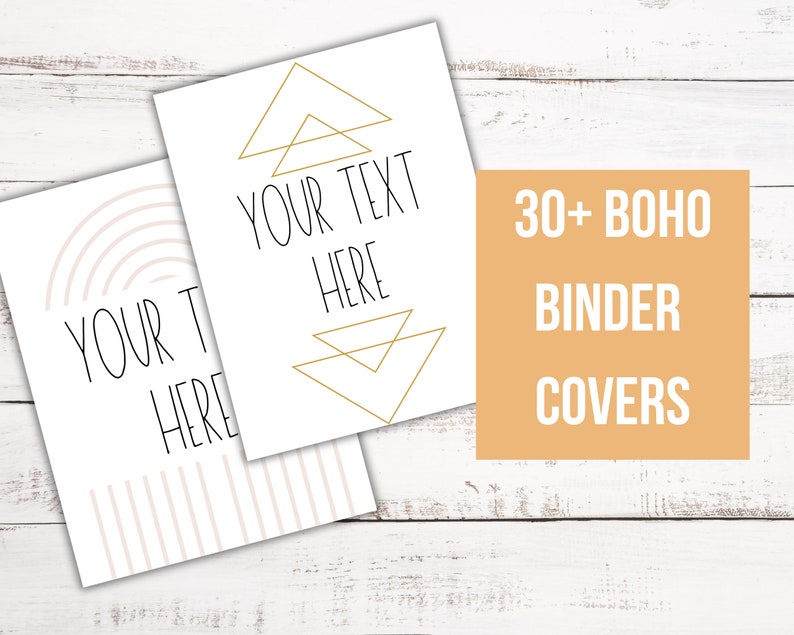 EDITABLE Boho Binder Covers & Spines Printable Binder Covers Elementary ...