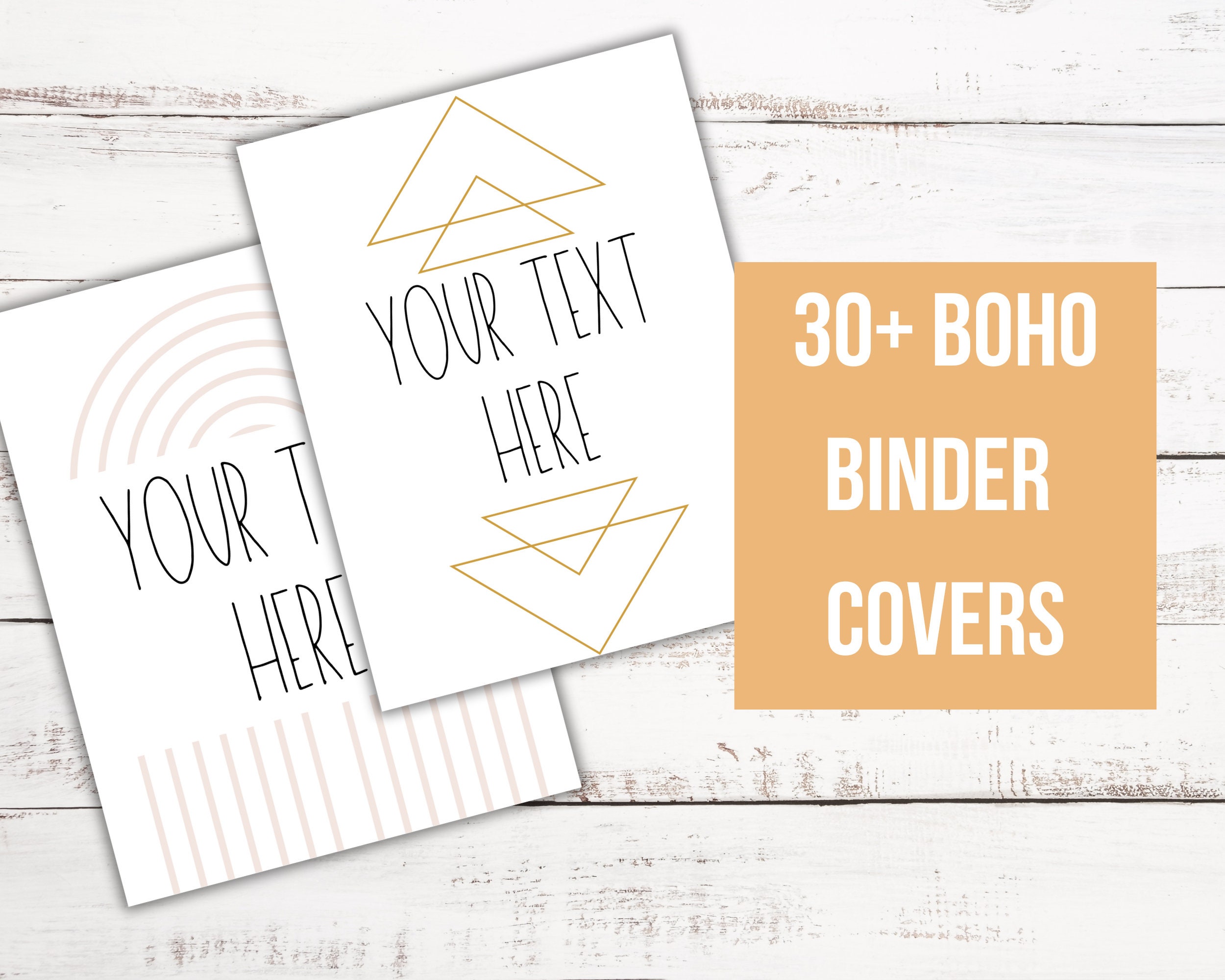 EDITABLE Boho Binder Covers & Spines Printable Binder Covers Elementary ...