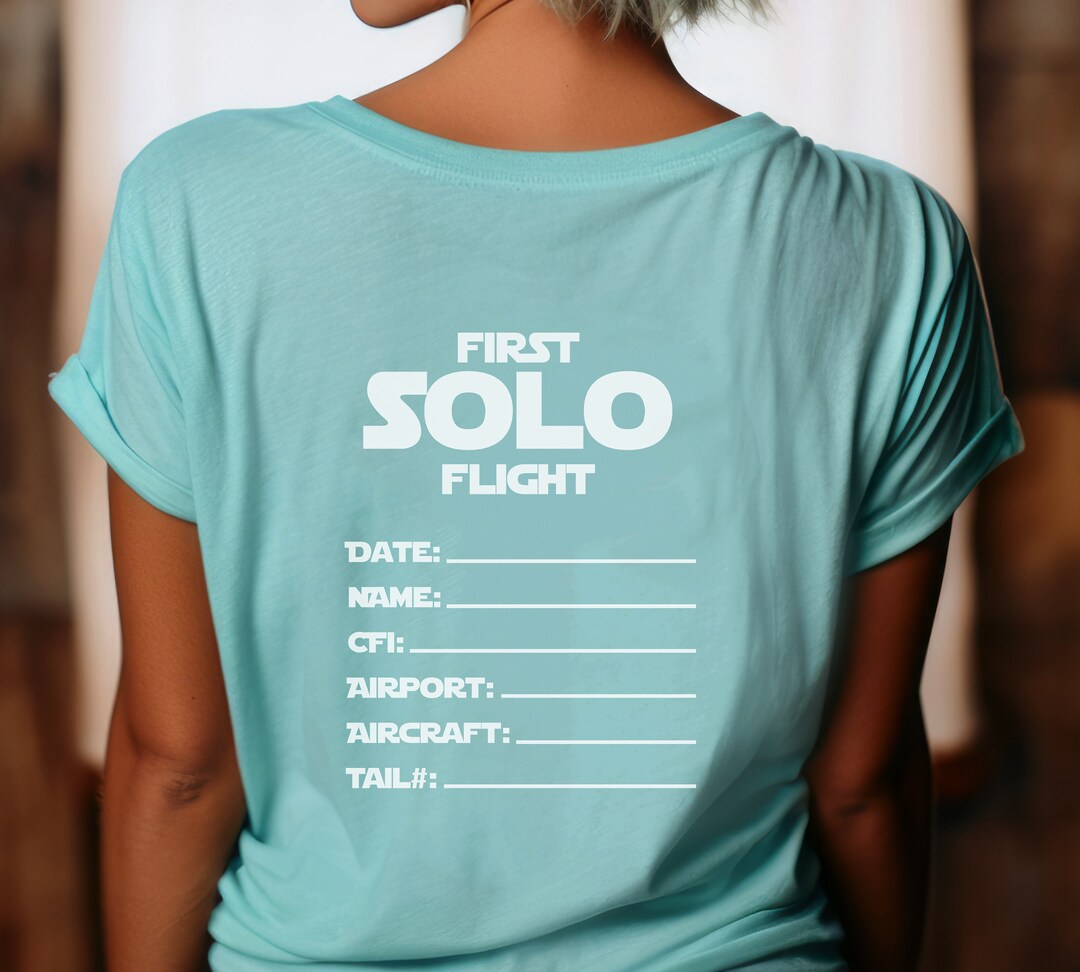First Solo Flight T Shirt, New Pilot, Unisex T-shirt, Pilot T-shirt ...