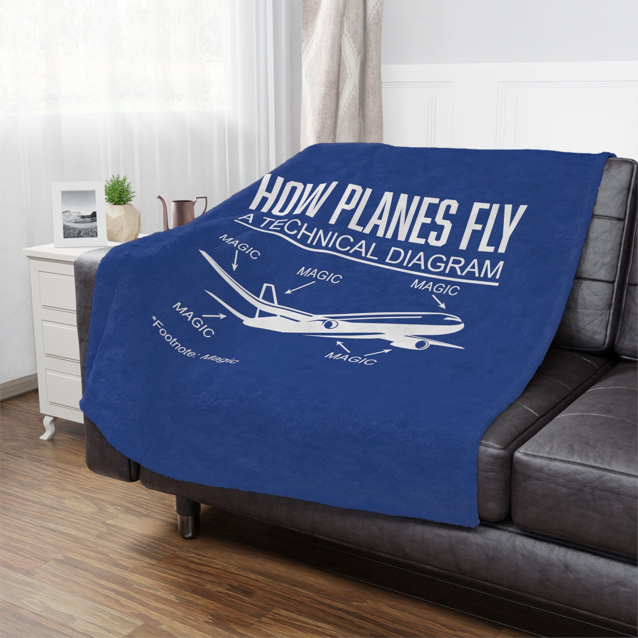 How Planes Fly A Technical Diagram Magic Blue Velveteen Minky - Etsy