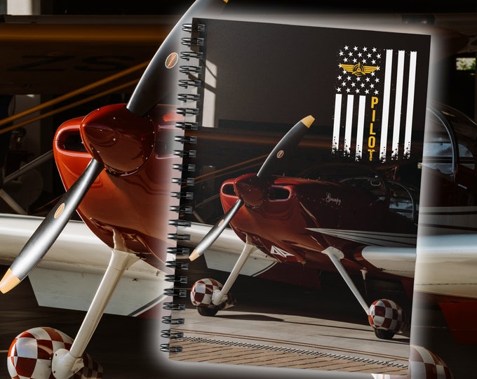 Commercial Pilot Spiral Notebook | Gift for Pilot | Airplane Journal ...