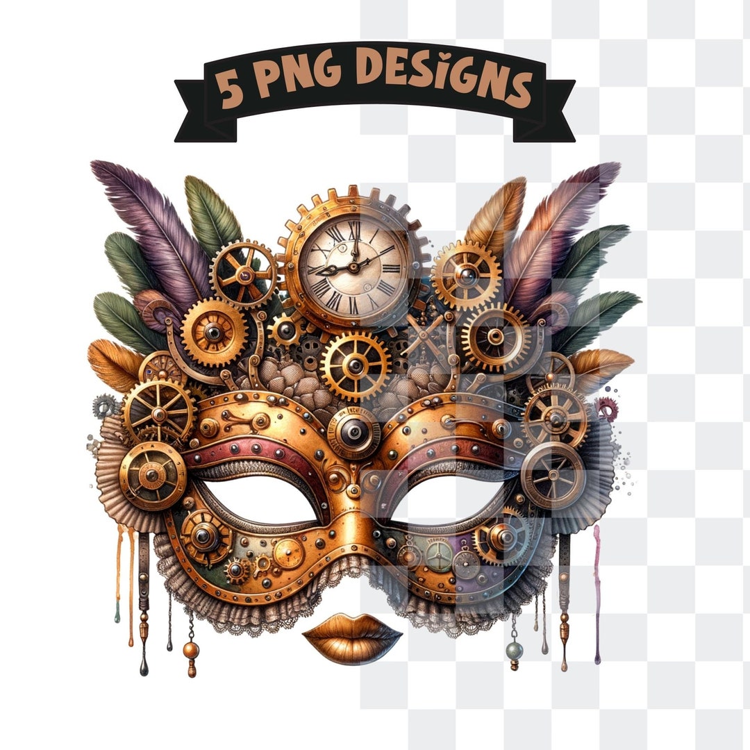 Mardi Gras Mask Clipart Set, Festival Mask Clipart, Masquerade Clipart ...