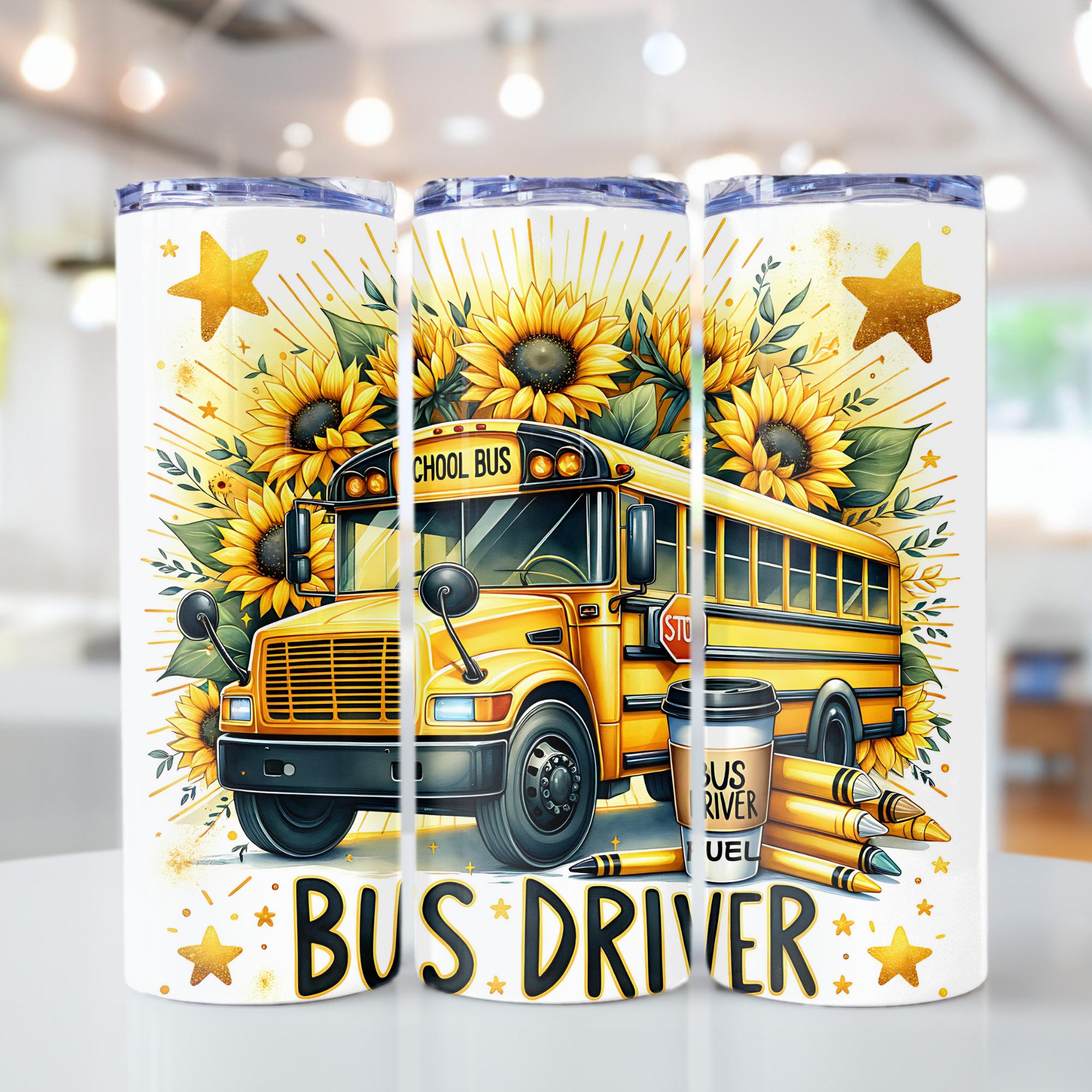 School Bus Driver Appreciation Tumbler Wrap Png, Back to School 20oz ...