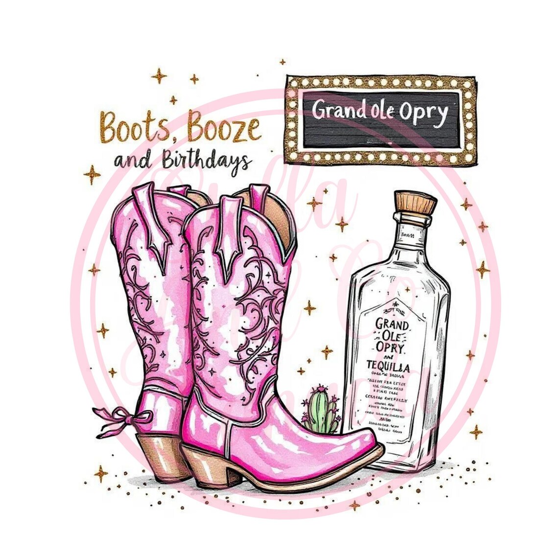 Nashville Birthday PNG 20oz Tumbler Wrap Sublimation, PNG Cowgirl ...