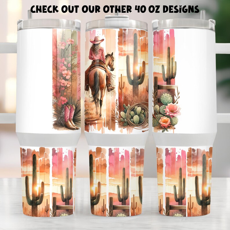 Rustic Cowgirl Floral Guitar Tumbler Wrap, Cowgirl Western Design ...